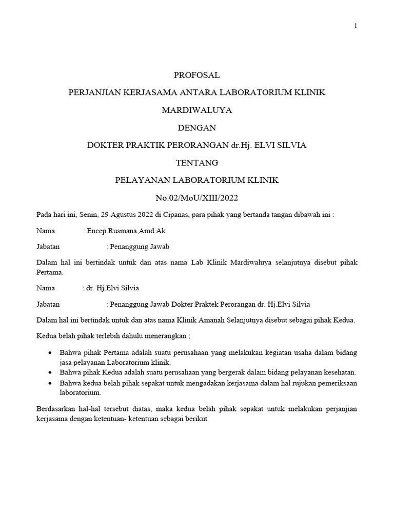 Mou Laboratorium | PDF | Pengembangan Diri | Sains & Matematika