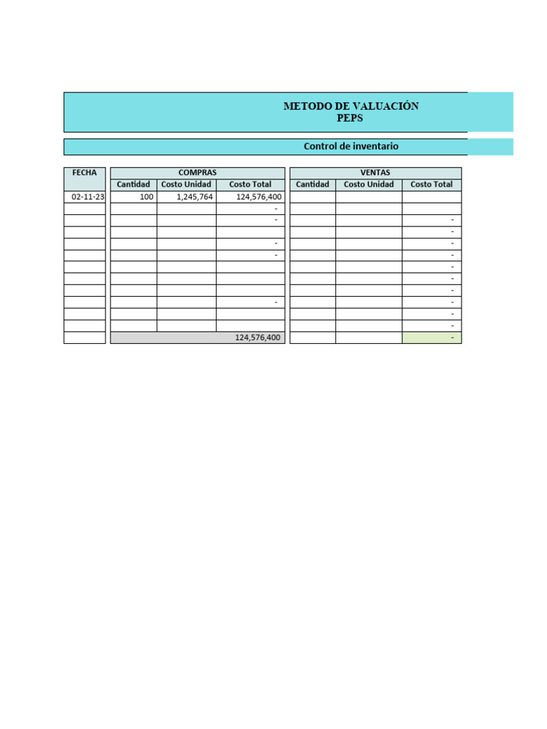 Kardex Metodo Peps | PDF