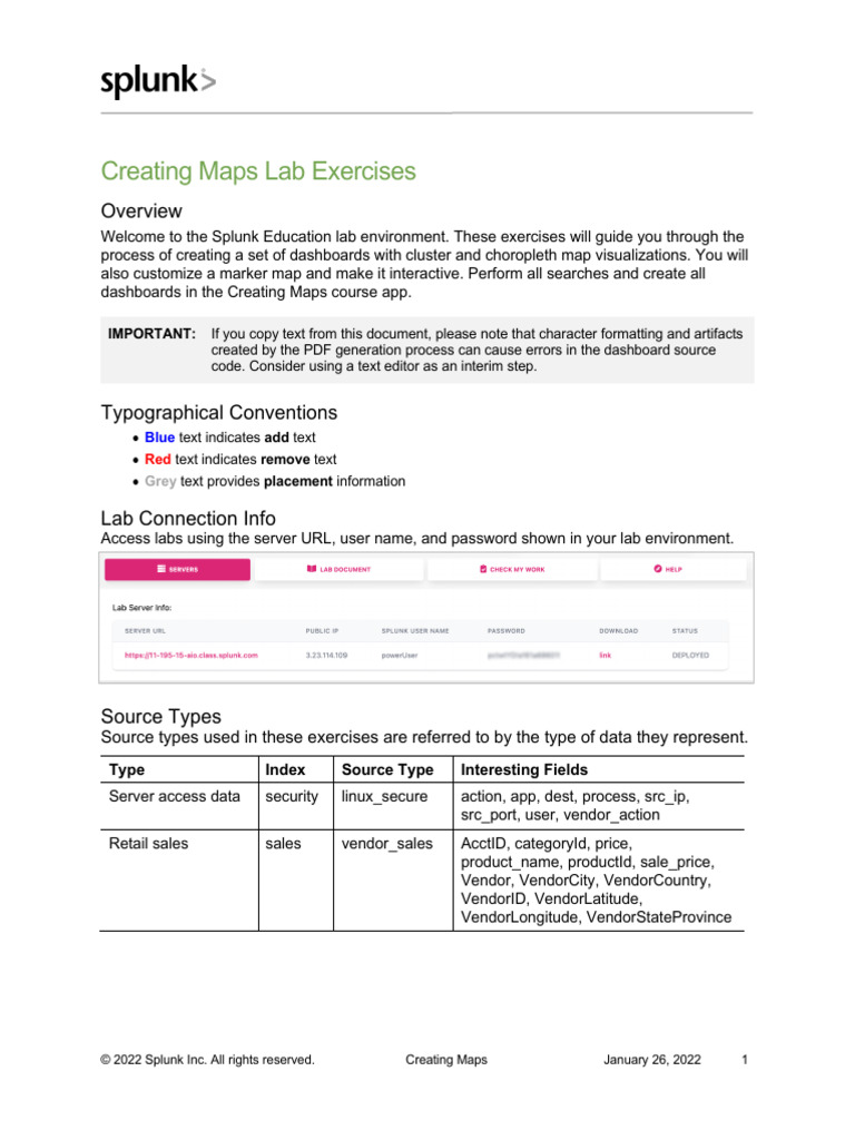 Splunk Lab - Creating Maps | PDF | Ip Address | Computer File