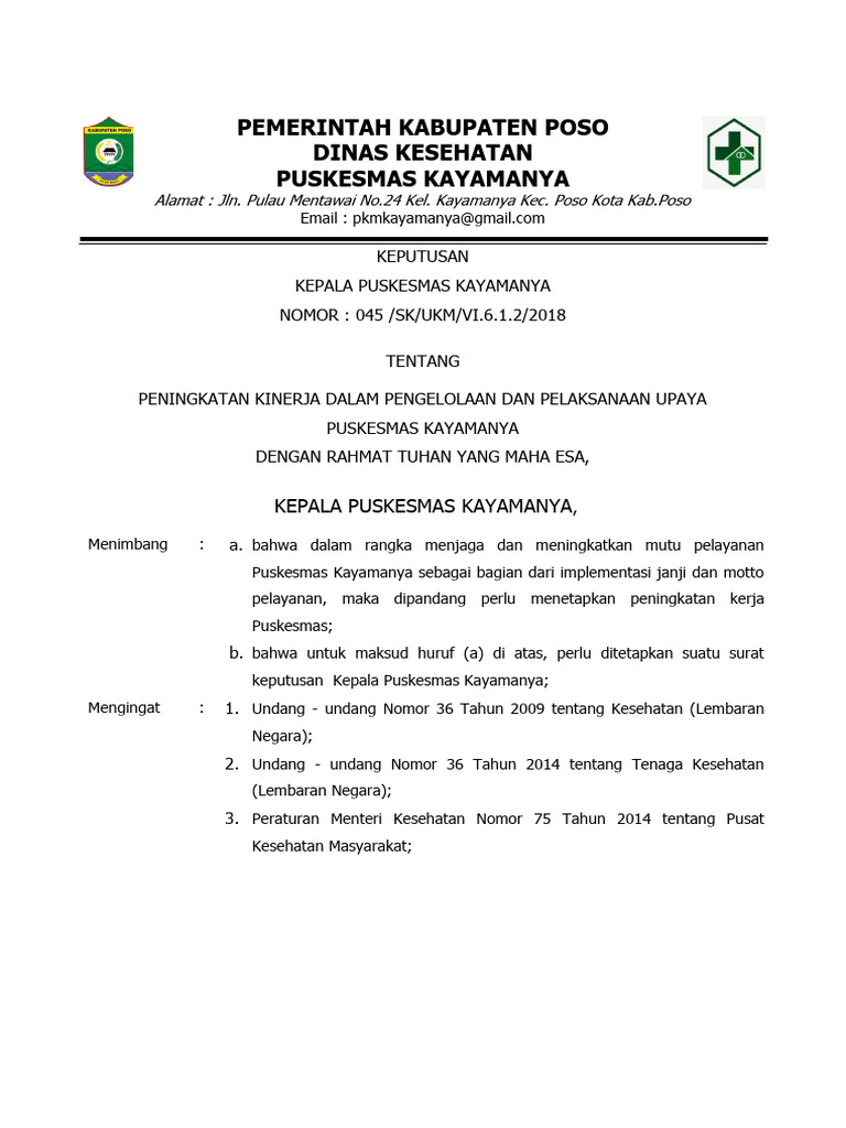 6.1.1.2 SK Peningkatan Kinerja | PDF