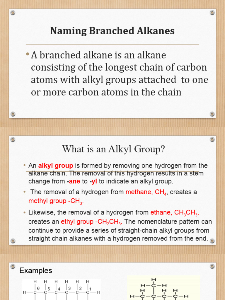 Naming Branched Alkanes | PDF | Art | Technology & Engineering