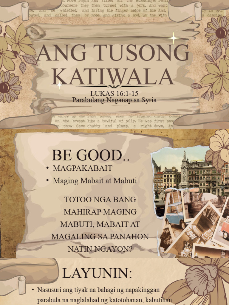 Parabula NG Tusong Katiwala | PDF