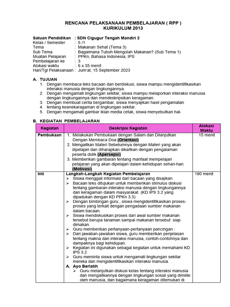 5.3.1.3 - RPP Revisi Terbaru - WWW - Kherysuryawan.id | PDF | Karier ...