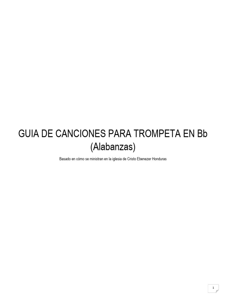 Guia de Jubilo para Trompeta en BB y Sax Tenor - Vol. 4-1 | PDF