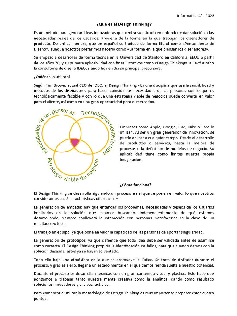 Qué Es El Design Thinking | PDF | El pensamiento de diseño