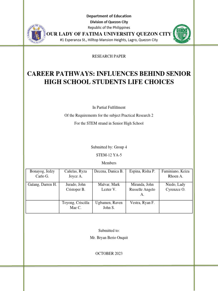 Final Paper | PDF | Survey Methodology | Self Efficacy
