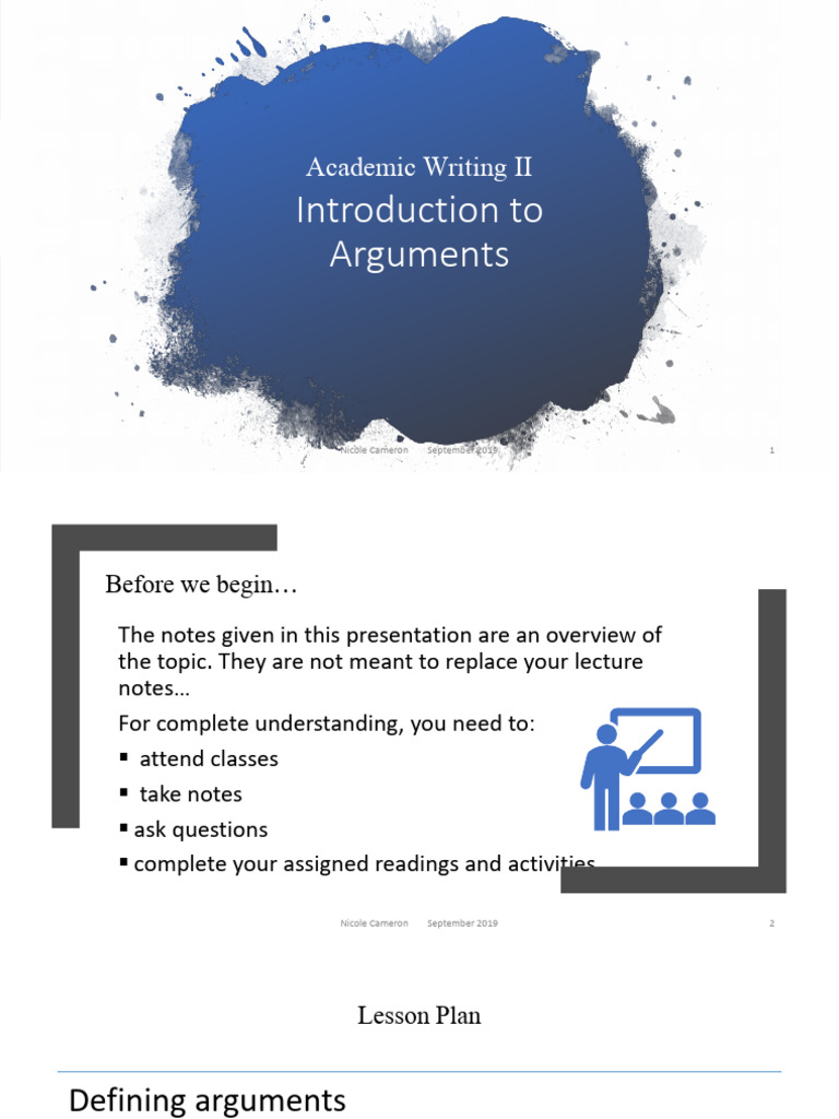 Intro To Argumnets - Moodle | PDF | Argument | Reason