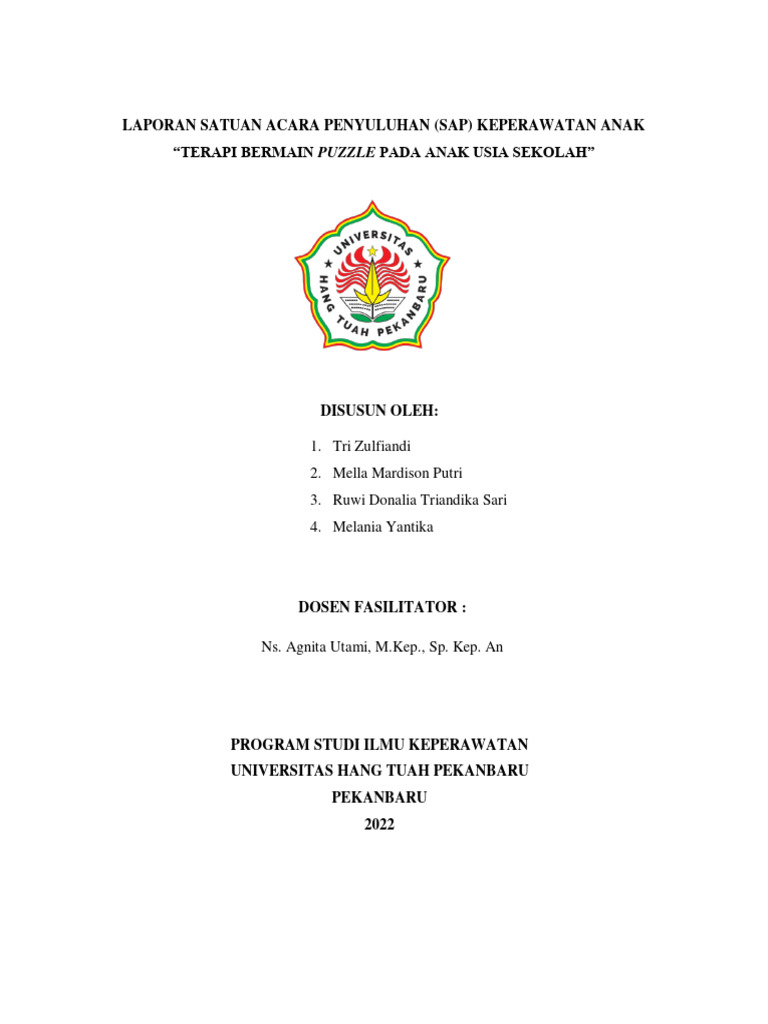 SAP Terapi Bermain Puzzle Kelompok 3 Anak | PDF