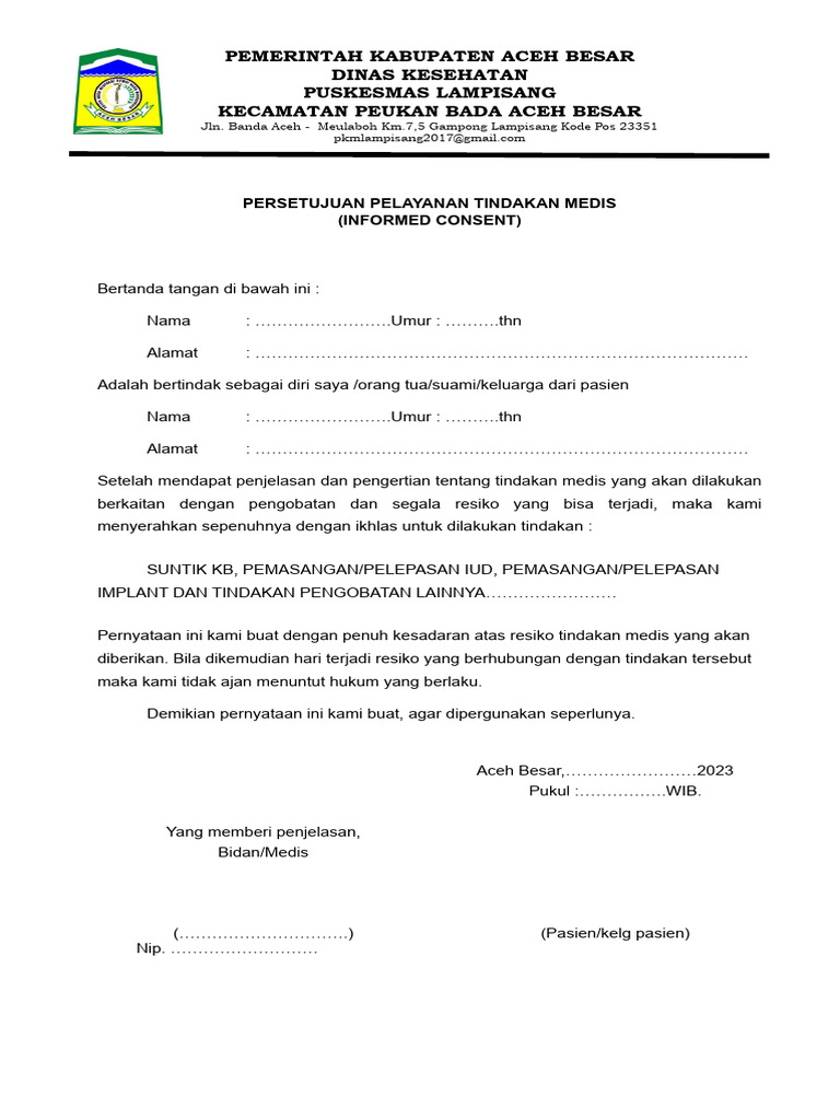Informed Consent | PDF | Pengembangan Diri | Kesehatan Holistik