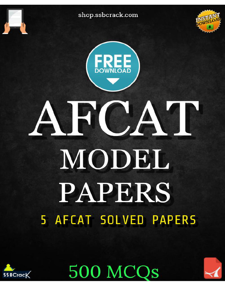 AFCAT Model Papers 2018 SSBCrack 1 | PDF | Stuttering