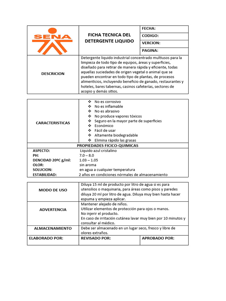 Detergente Industrial Multiusos | PDF