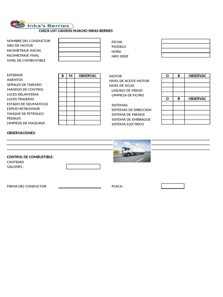 Formato Tractor CHECK | PDF