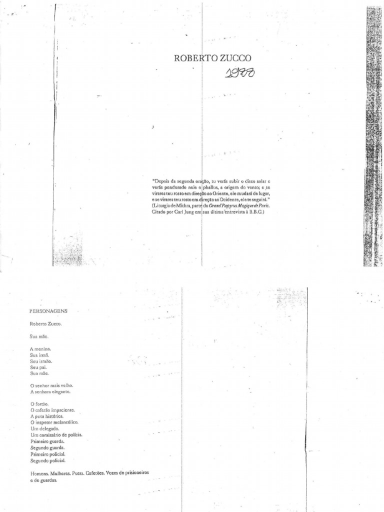 Roberto Zucco (1988) - Bernard-Marie Koltès-Para Moodle | PDF