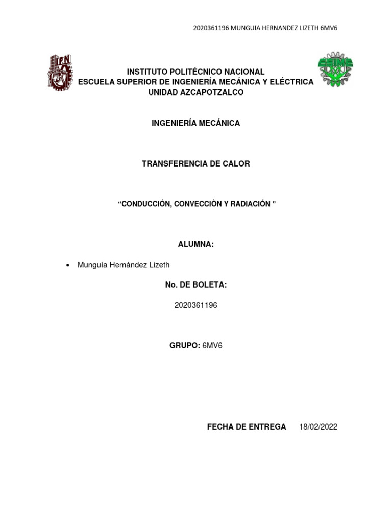 Conducción, Convección y Radiación | PDF | Transferencia de calor | Conduccion termica