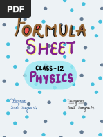 Ncert Kaksha Formula Sheets Chemistry Class 11th | PDF | Gases | Mole ...