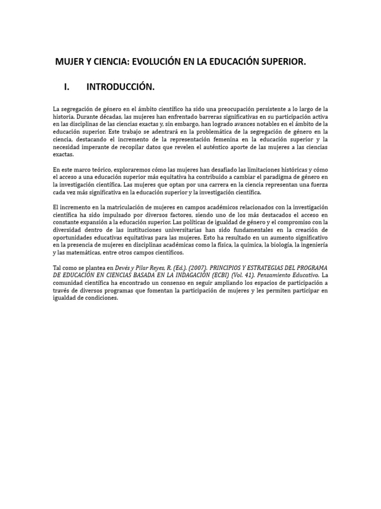 Mujer y Ciencia | PDF