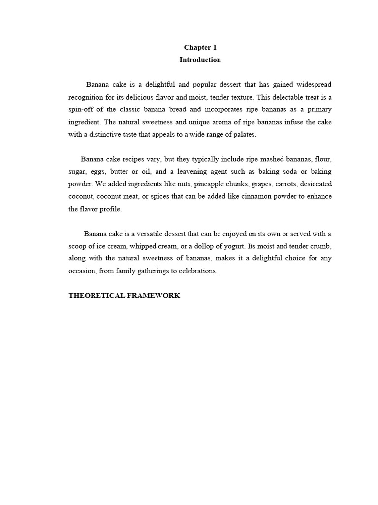 Research Chapter 1 | PDF | Cakes | Taste