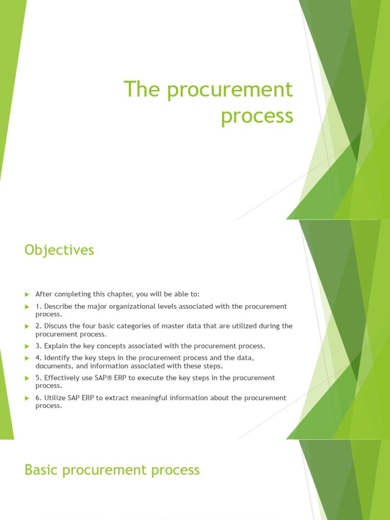 Topic 4 - The Procurement Process | PDF | Procurement | Goods
