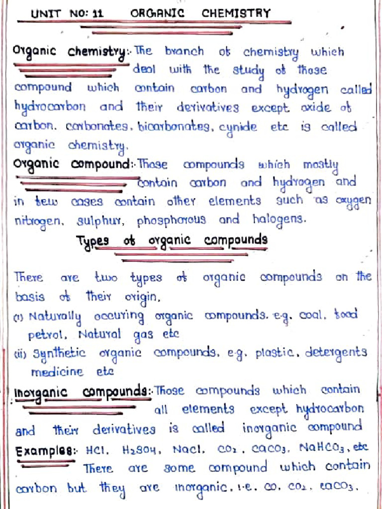 Organic Notes | PDF | Alkene | Chemical Compounds