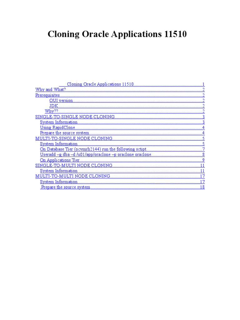 Cloning 11510 (All Types) | PDF | Oracle Database | Scripting Language