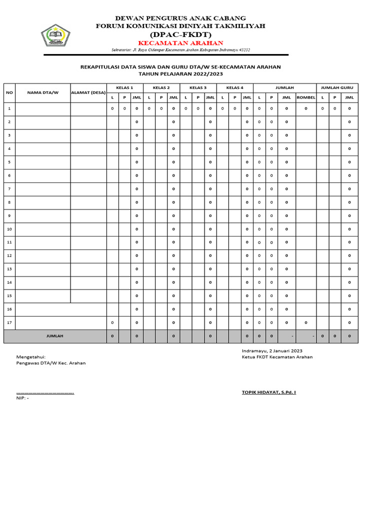 Form - Data Siswa by Name - Nik 2023 | PDF