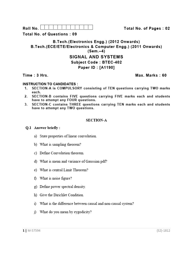 Ss 3 | PDF | Convolution | Signal Processing
