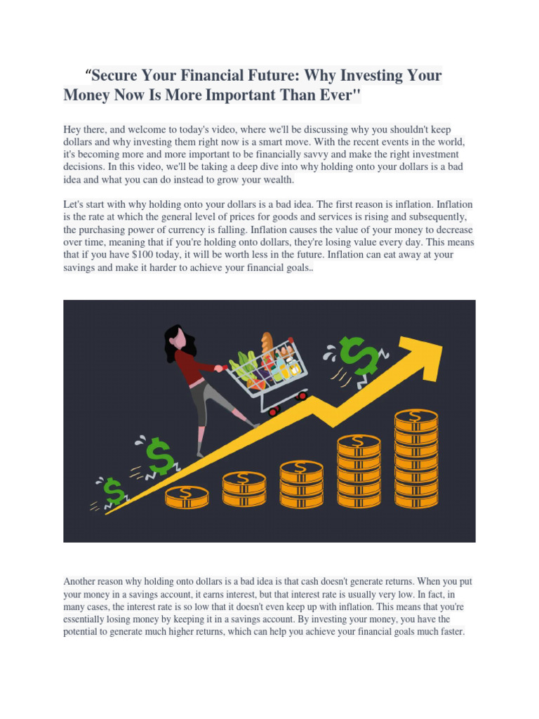 Invest Now: Secure Your Future | PDF | Investing | Inflation