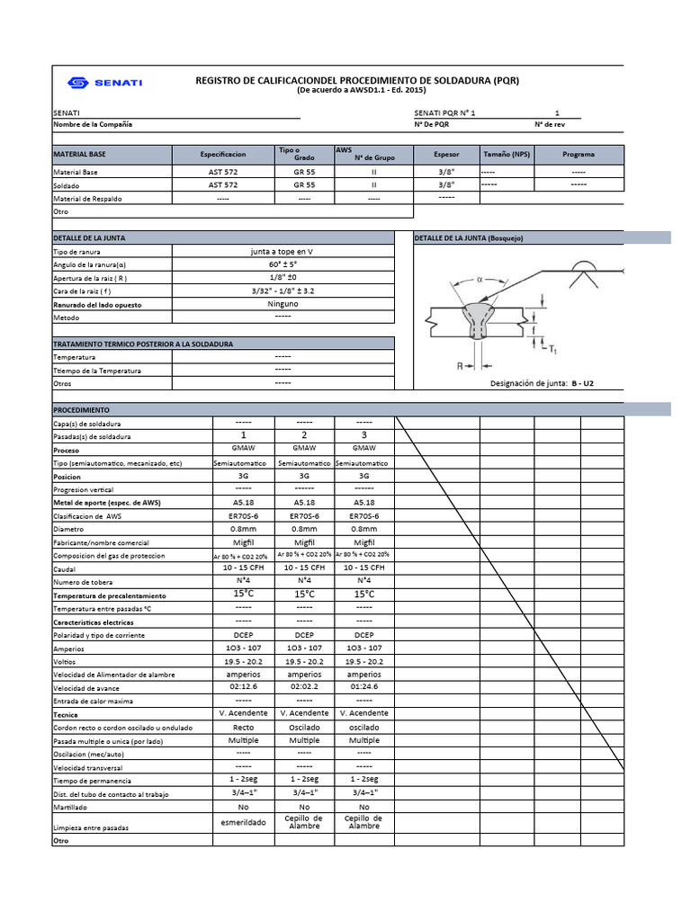 Formato Aws d1.1 PQR - Wps | PDF | Construcción | Soldadura