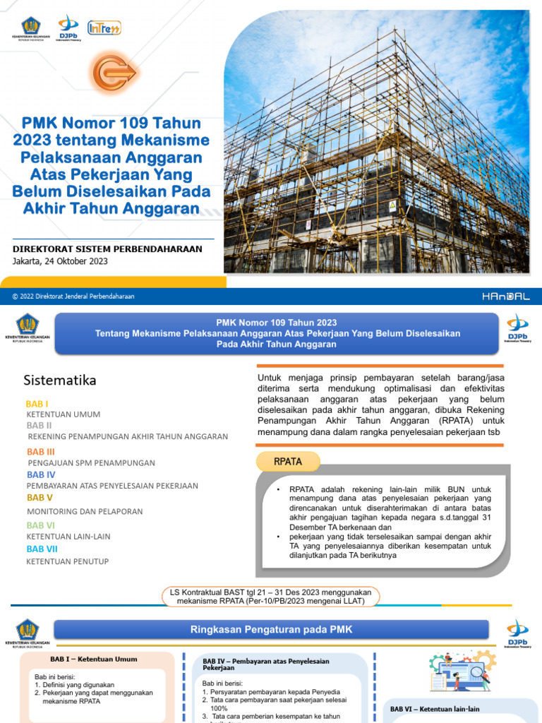 Materi Sosialisasi PMK 109 Tahun 2023 - Detail | PDF | Pengelolaan Keuangan & Uang