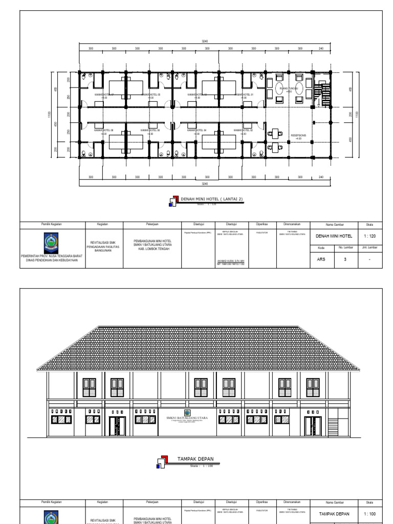 Denah Mini Hotel SMKN 1 Batukliang | PDF