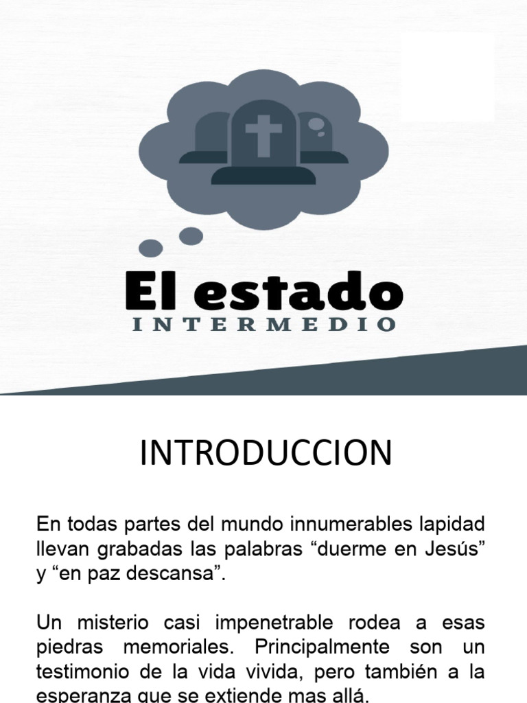 El Estado Intermedio en la Biblia | PDF | Muerte | Resurrección