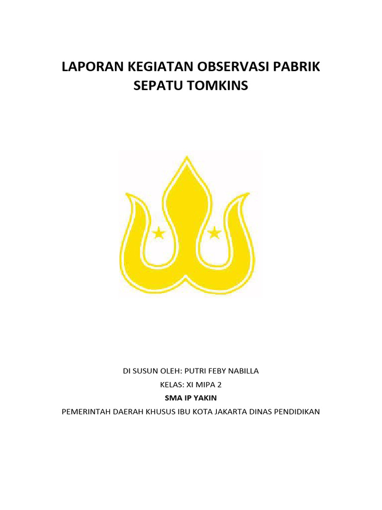 Laporan Kegiatan Observasi Pabrik Sepatu Tomkinds | PDF | Bisnis