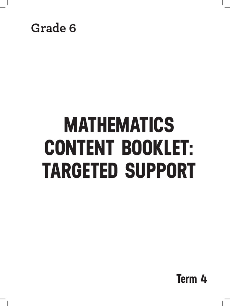 Grade 6 Mathematics Support Guide | PDF | Multiplication | Ratio
