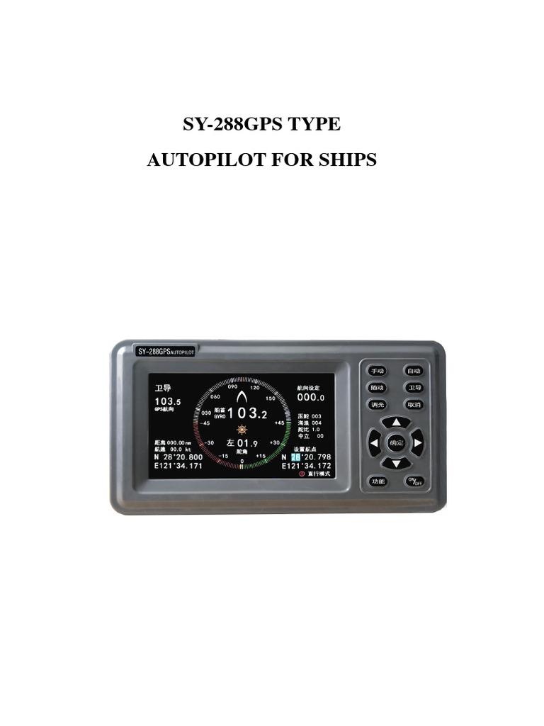 Autopilot - Sy 288 | PDF | Compass | Navigation