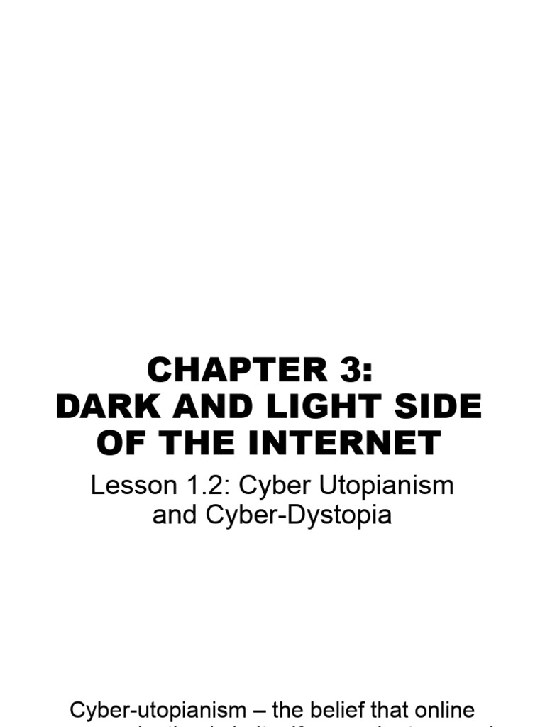 Chapter 3 Lesson 1.1 | PDF | Dystopia | Internet