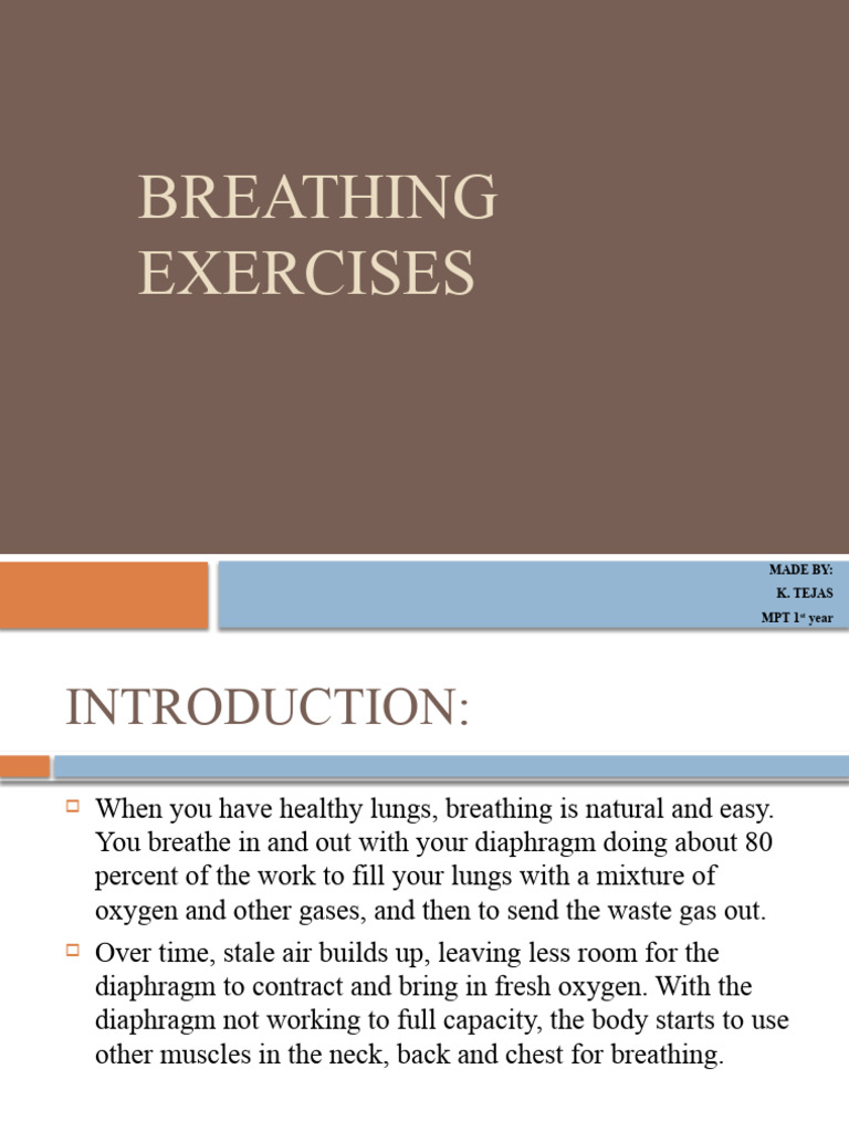 Breathing Exercises | PDF | Breathing | Lung