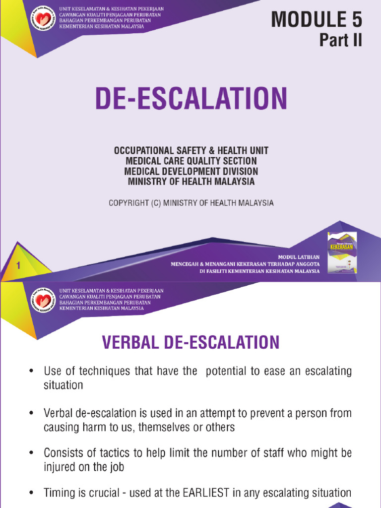 MODUL 5 (II) - Code Grey - De-Escalation | PDF