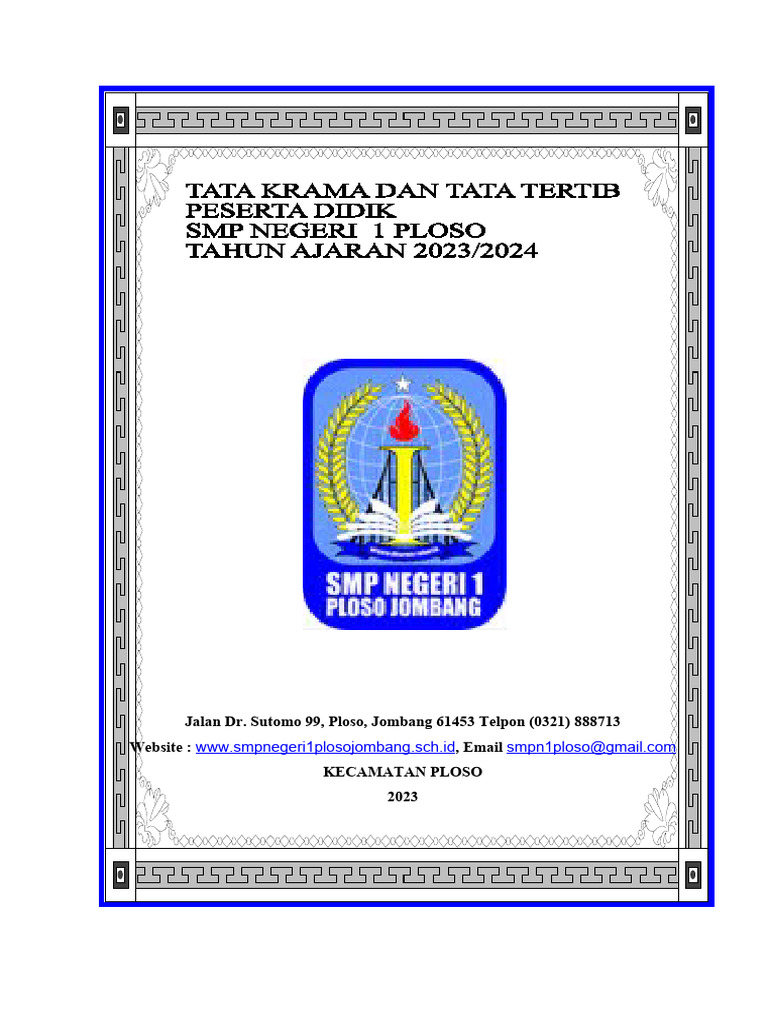 Tata Krama Daan Tata Tertib Siswa 2122 | PDF