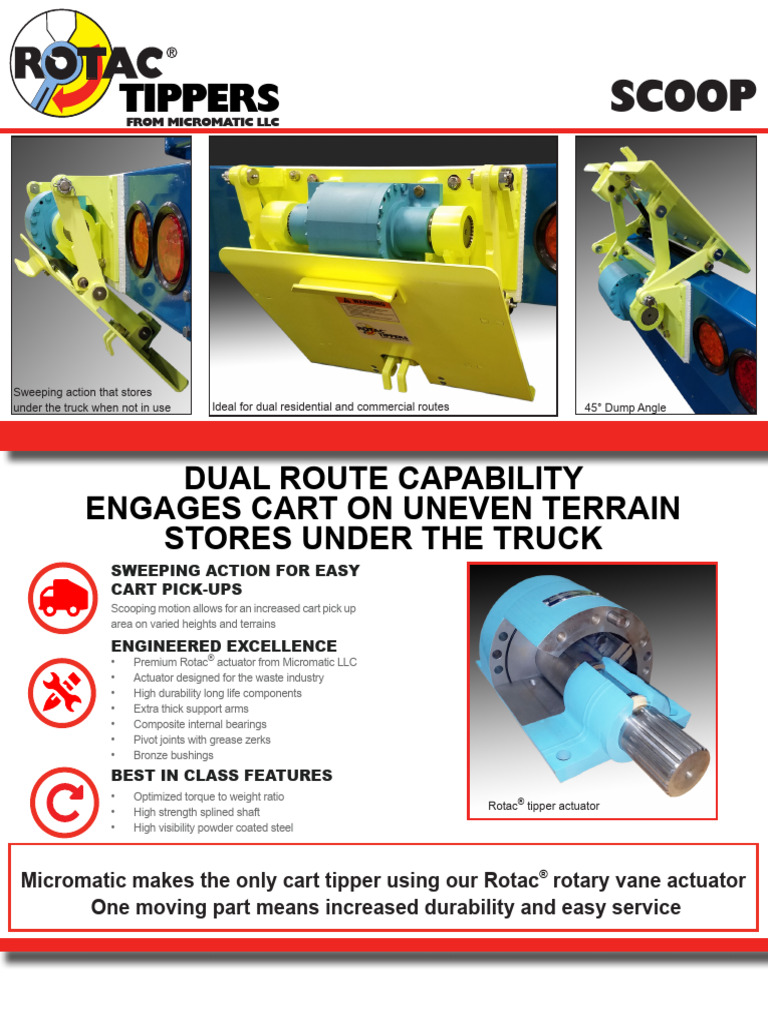 Roatary Actuators - Micromatic Rotac Scoop Tippers From Micromatic | PDF