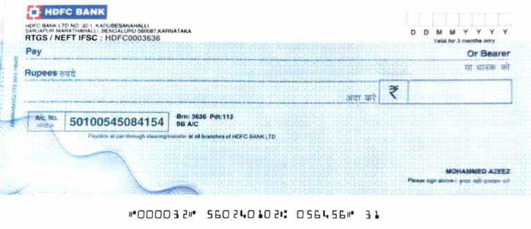 Cancelled Cheque | PDF