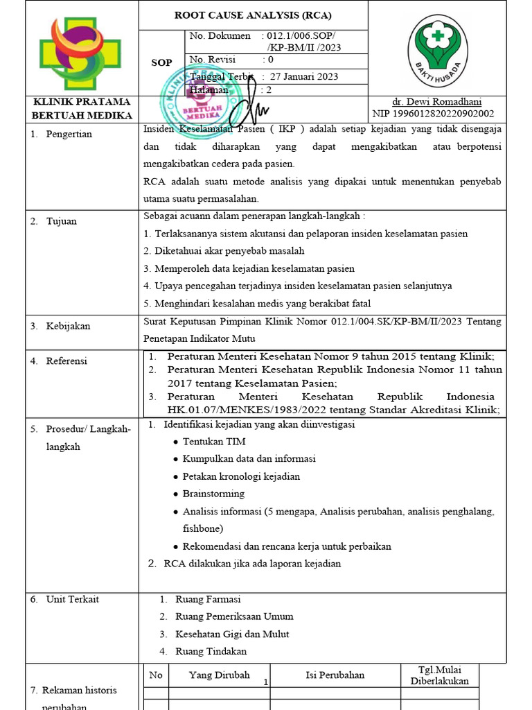 Sop Root Cause Analysis | PDF