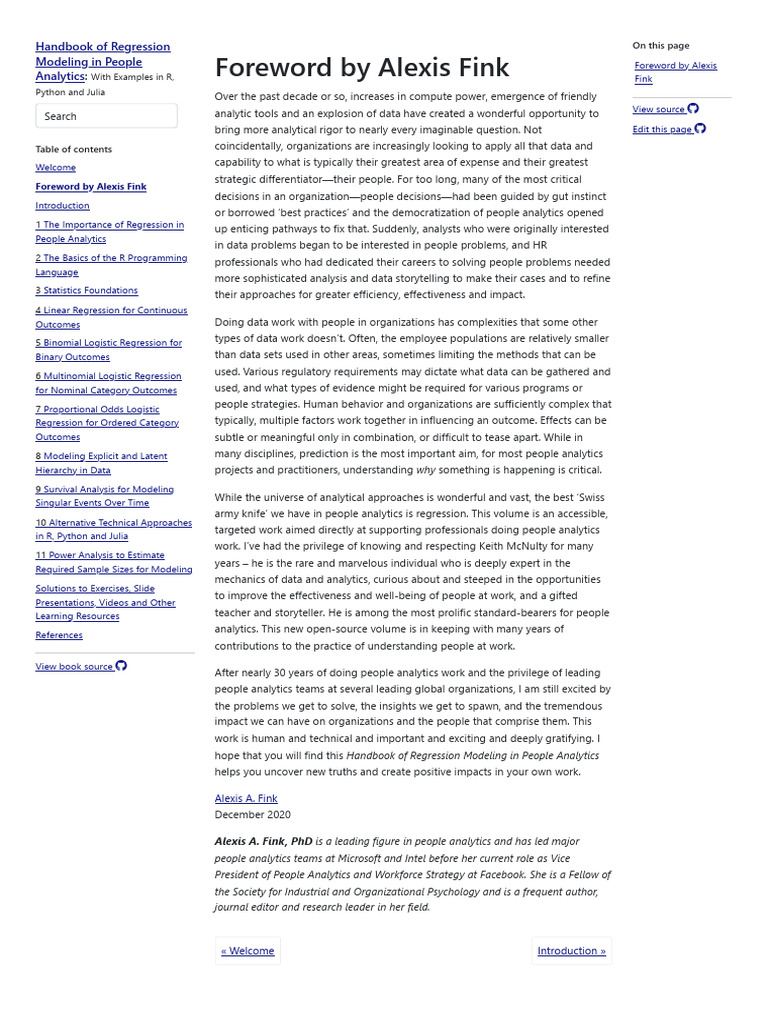 Foreword by Alexis Fink: Search | PDF | Analytics | Logistic Regression