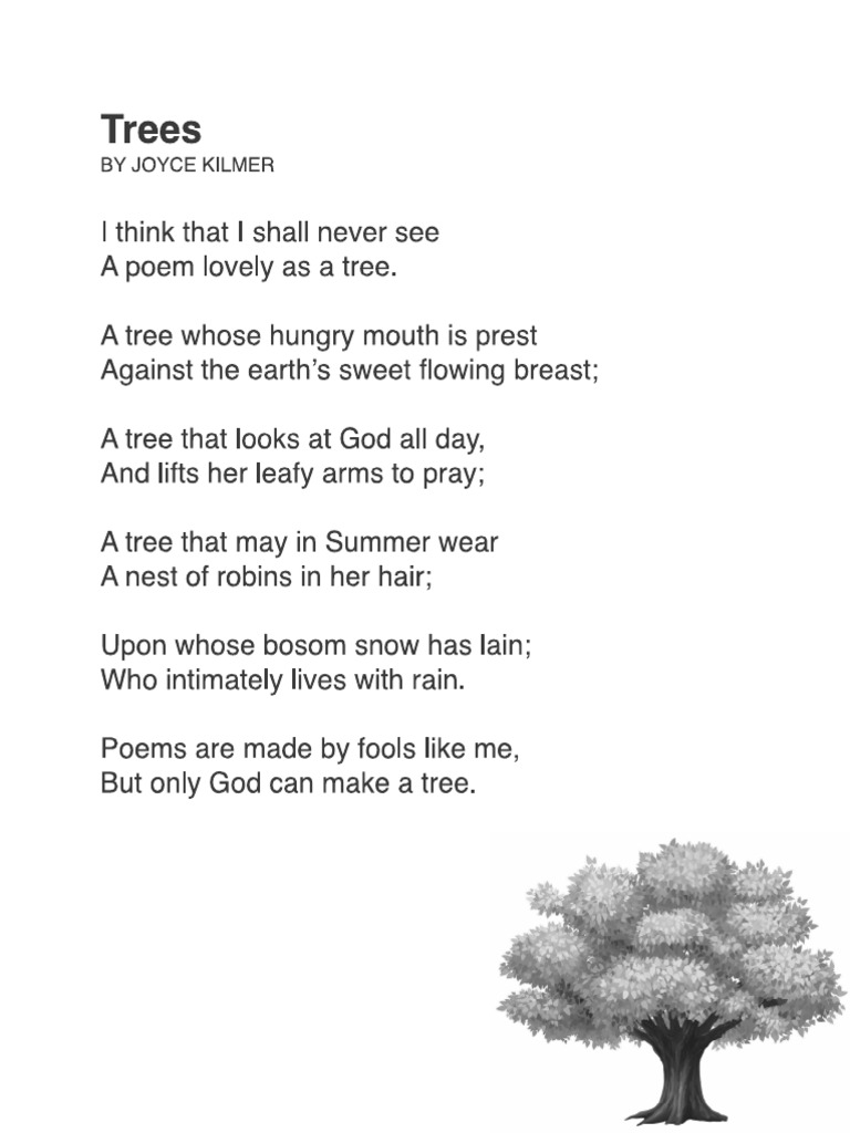 Trees by Joyce Kilmer | PDF