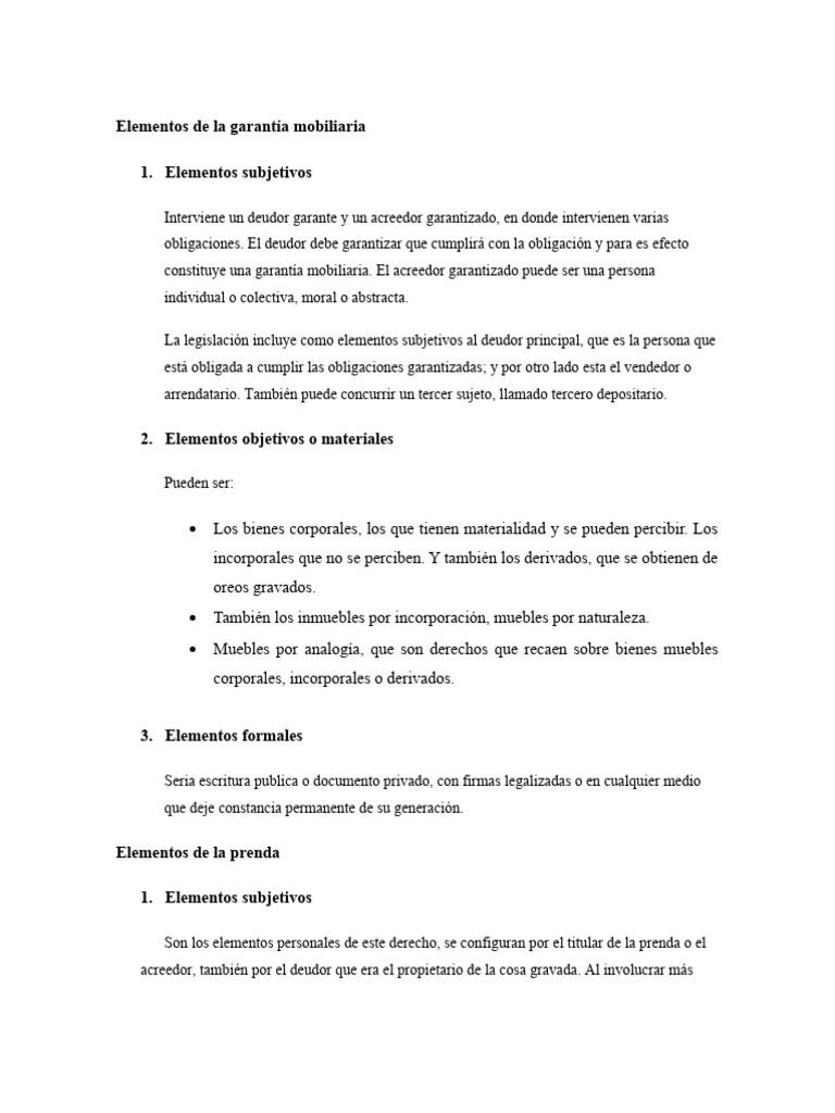 Elementos de Prenda y Garantía Mobiliaria | Descargar gratis PDF ...