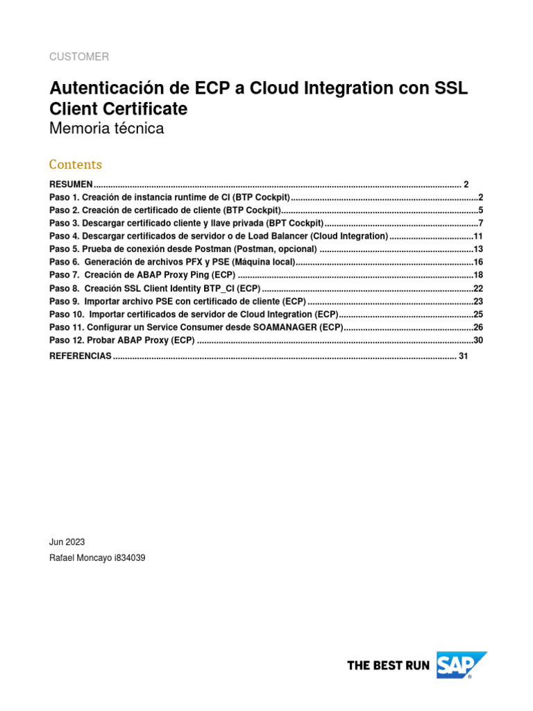 ECP To IC Autentication With SSL Client Certificate | PDF | Transport ...
