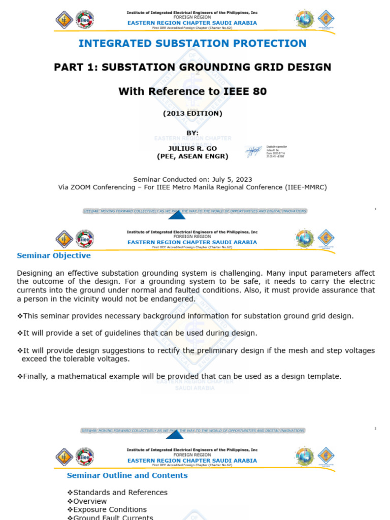 Substation Grounding & Lightning Protection - Rev6 | PDF | Electrical ...