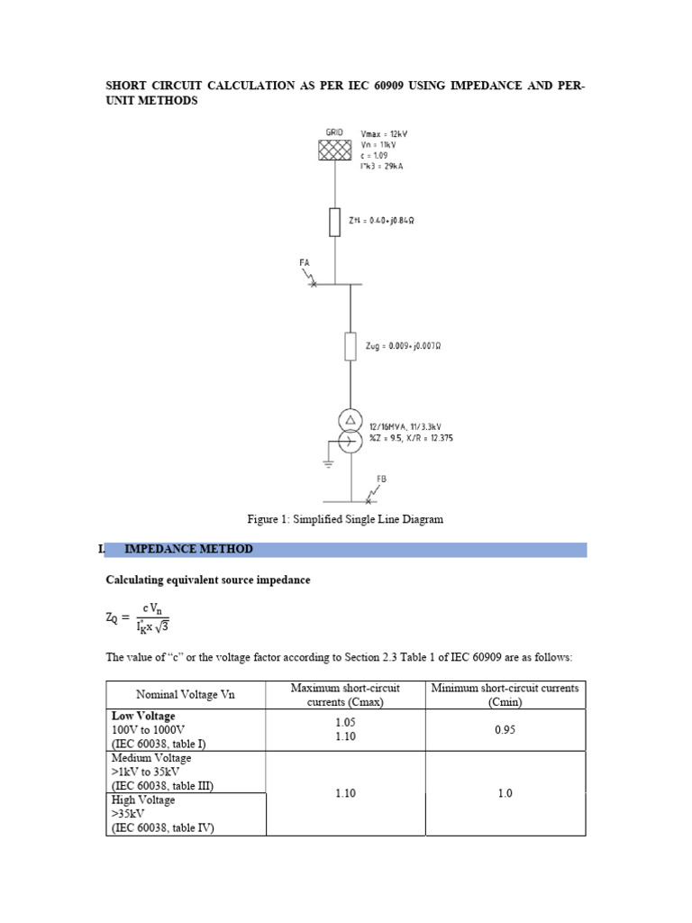 SC Calc IEC 60909-Two Method | PDF | Electrical Impedance | Metrology