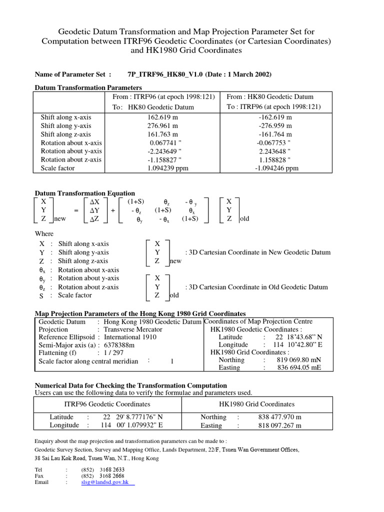 Appendix B 7P_ITRF96_HK80_V1 | PDF