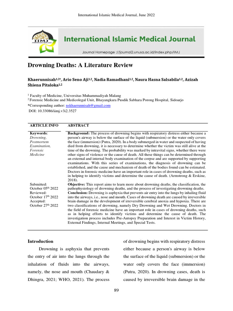 05+drowning UMM | PDF | Lung | Hypoxia (Medical)