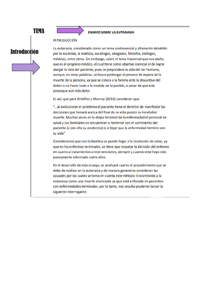 La Eutanacia - Lesly Cruz | PDF